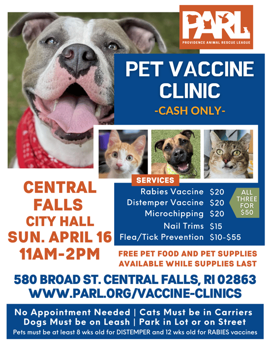Low Cost Vaccines | Microchipping | Providence Rhode Island | PARL